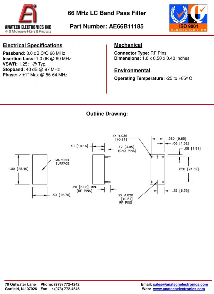 AE66B11185 technical document page 1