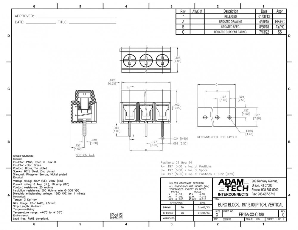 ADAM TECH EB15A-05-C-180 Wire to Board Chip index 1