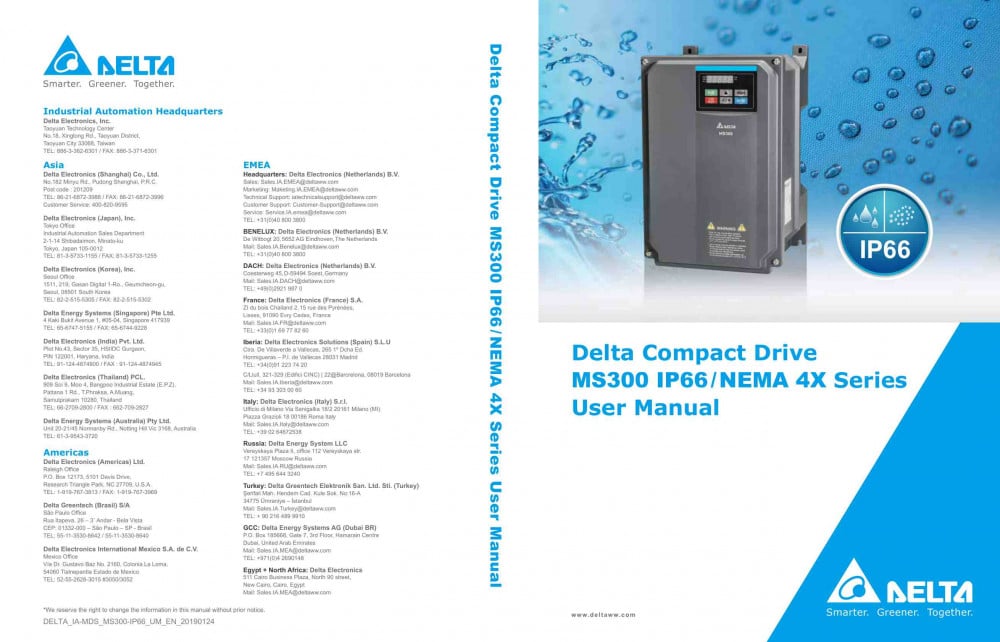 DELTA MS300 manual page 1