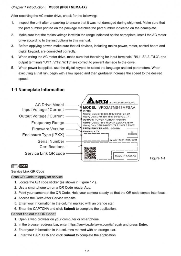 DELTA MS300 manual page 9