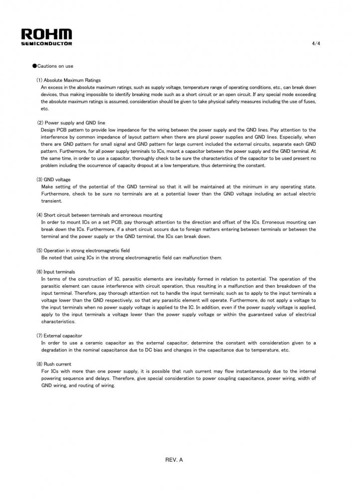 BU6577FV-E2 datasheet page 4