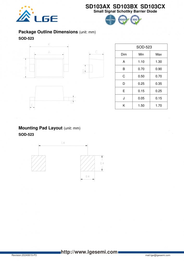 SD103AX datasheet page 3