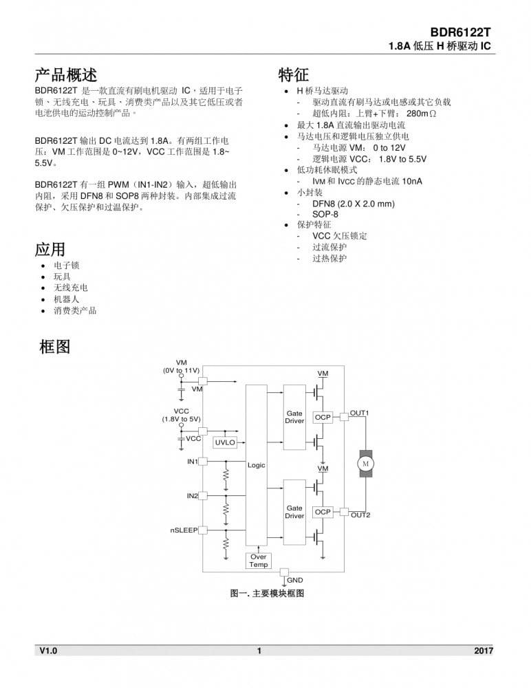 BDR6122T datasheet page 1