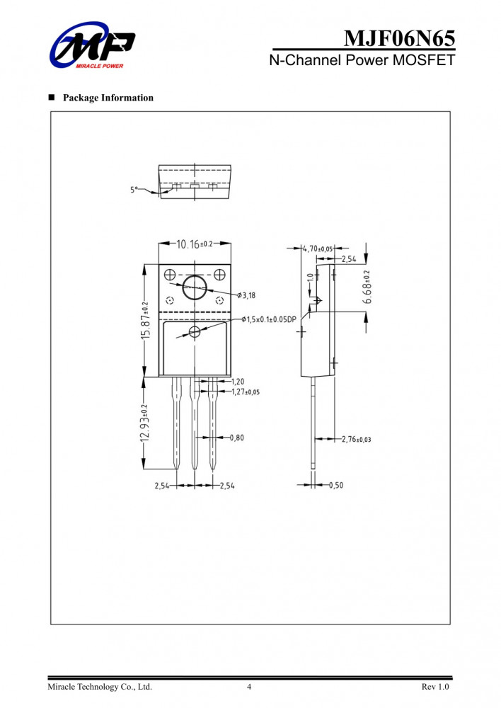 MJF06N65 datasheet page 4
