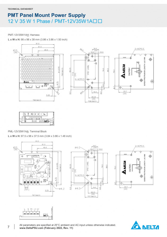 DELTA PMB datasheet page 7