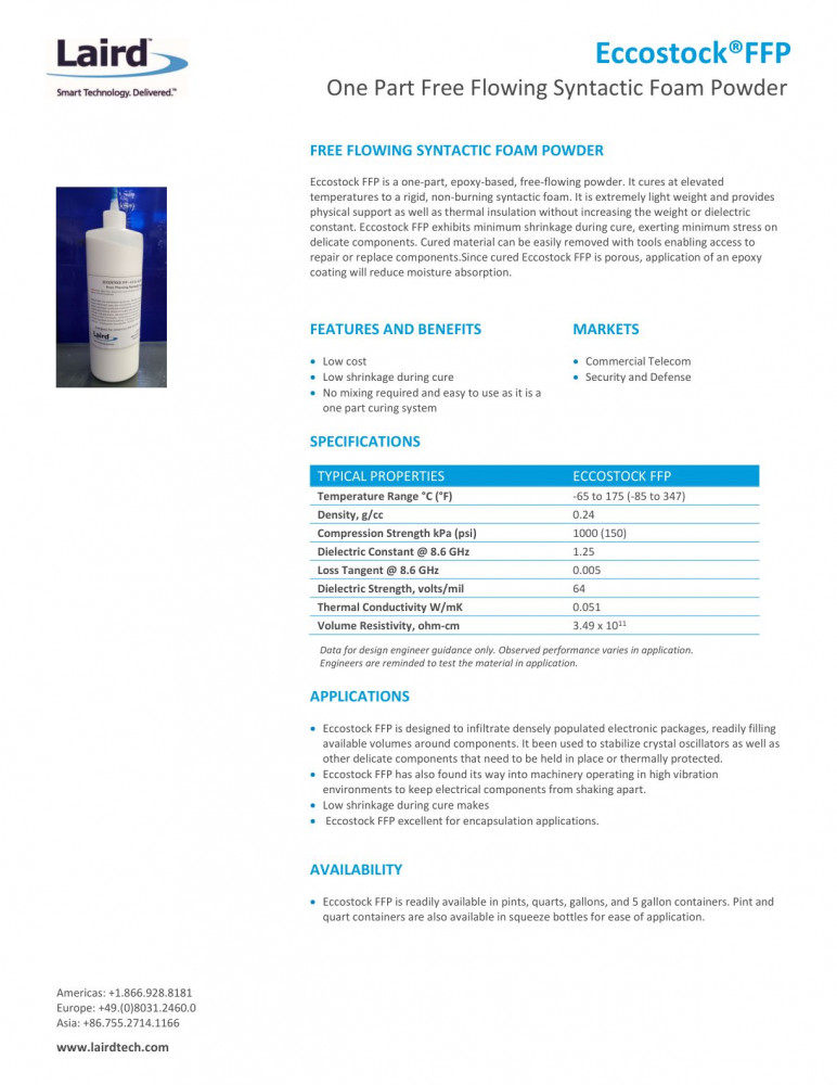 Laird Eccostock FFP technical document page 1