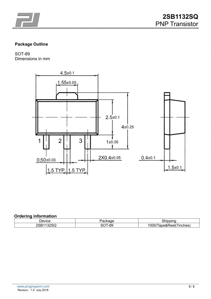 2SB1132SQ-Q datasheet page 3