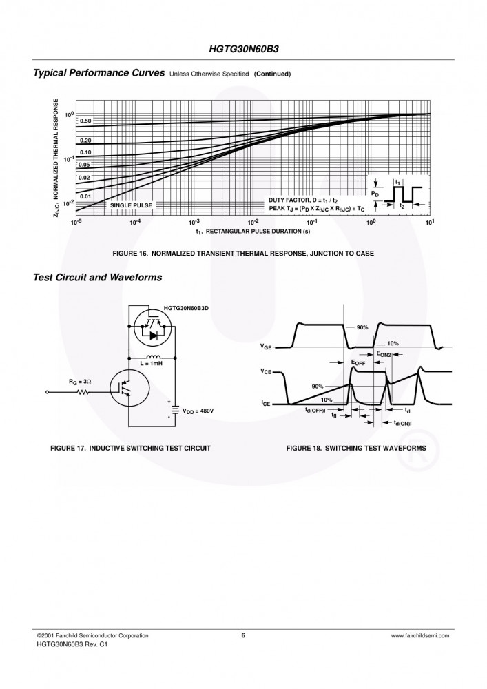 HGTG30N60B3 datasheet page 6