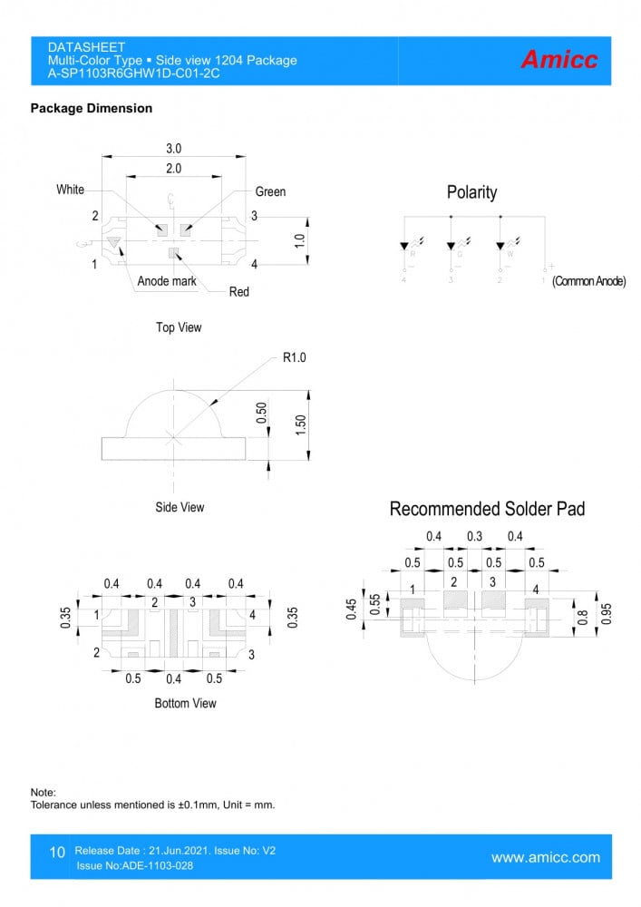 A-SP1103R6GHW1D-C01-2C datasheet page 10