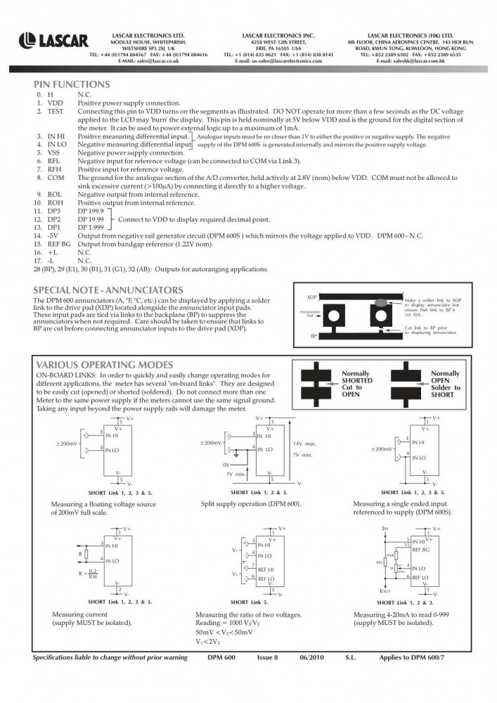 DPM 600S datasheet page 2