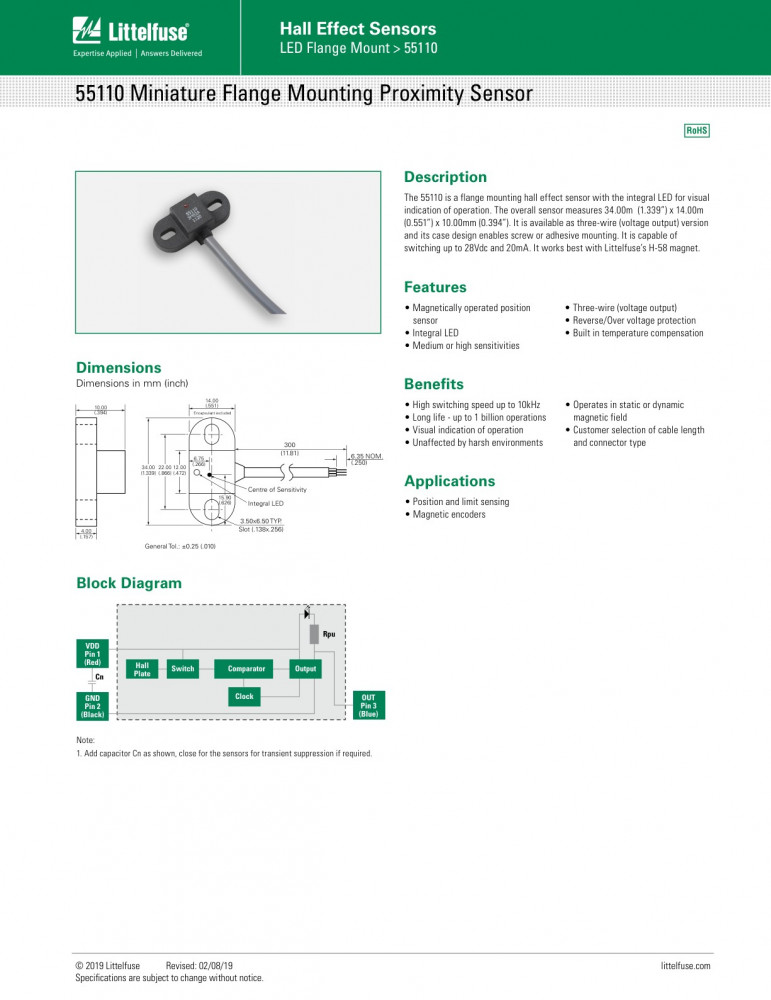 Littelfuse 55110 datasheet page 1