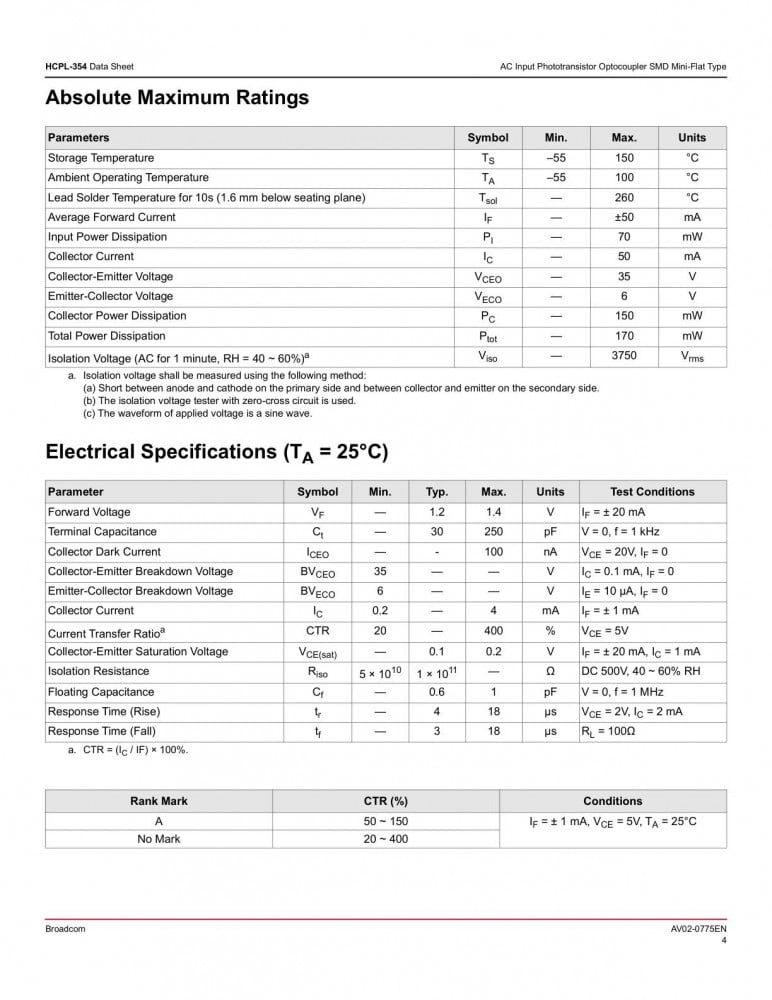 HCPL-354 datasheet page 4