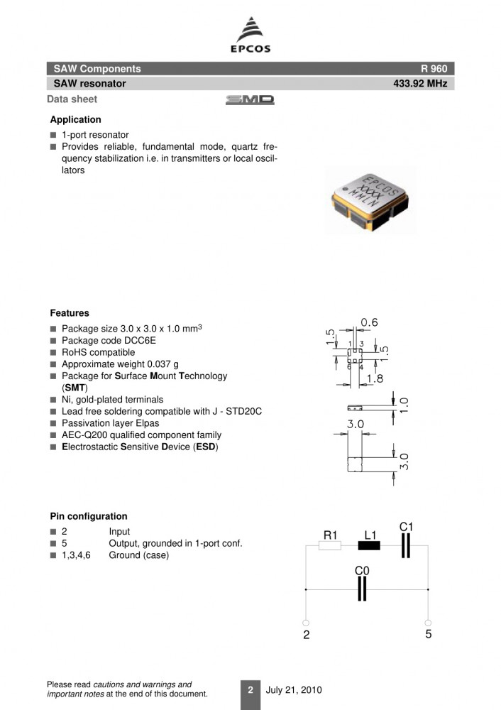 B39431R0960H110 datasheet page 2
