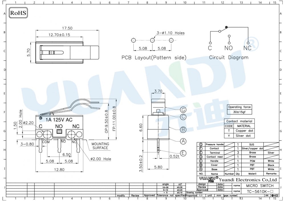 TC-5610K-T technical document page