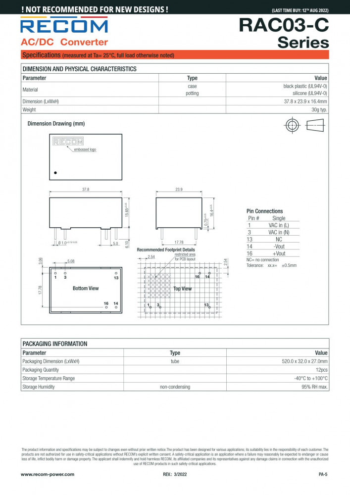 RAC03-C datasheet image, page 5