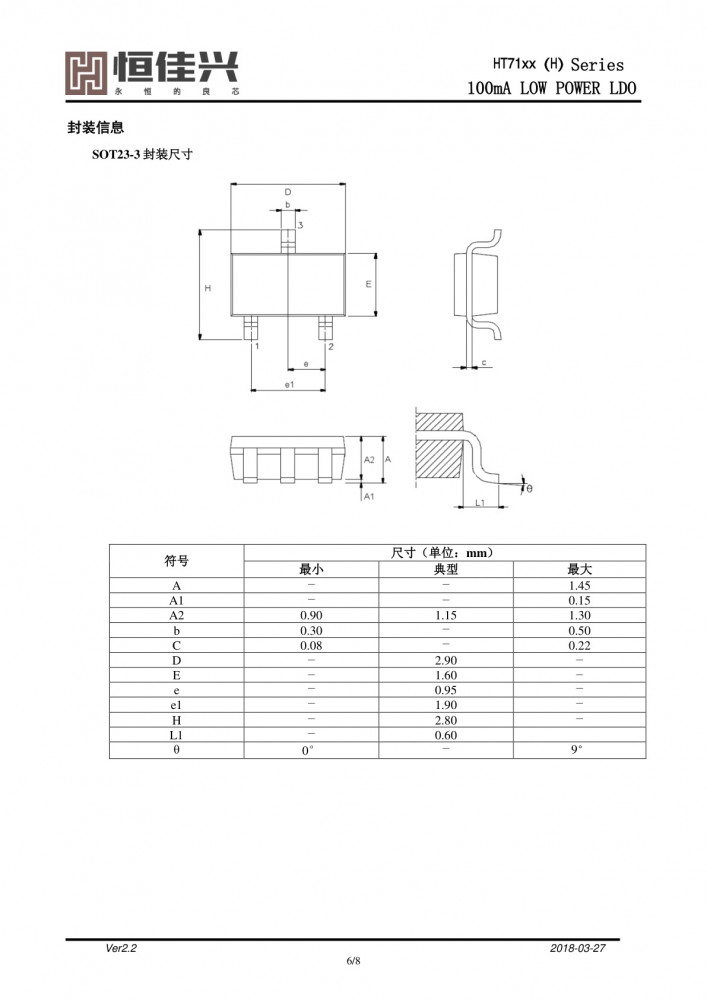 HT7150H23 datasheet page 6