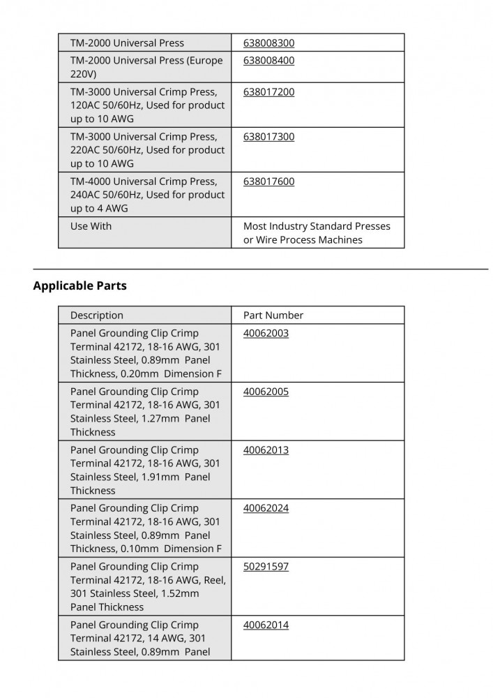 Molex 638913000 tooling document, page 3