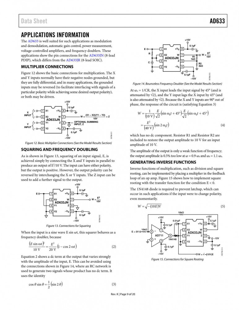 AD633 datasheet page 9