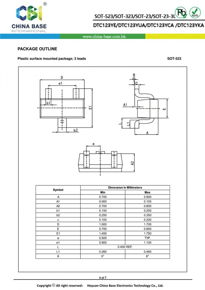 DTC123YCA datasheet page 4