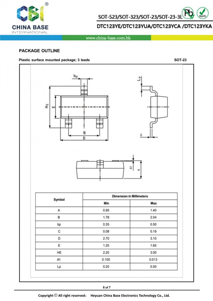 DTC123YCA datasheet page 6