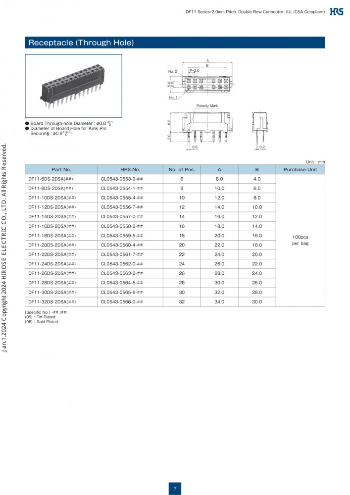 HRS DF11 datasheet page 7
