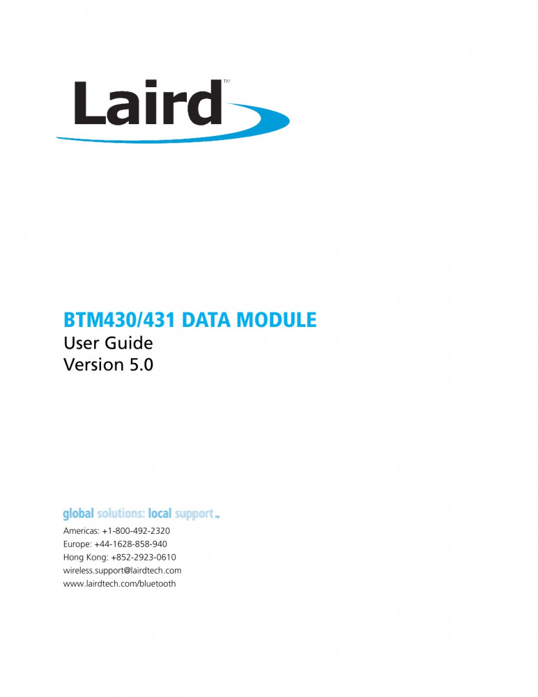 BTM431 User Guide page 1
