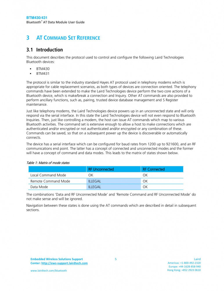 BTM431 User Guide page 5