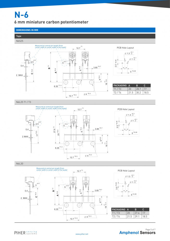 N6 potentiometer technical document page 5