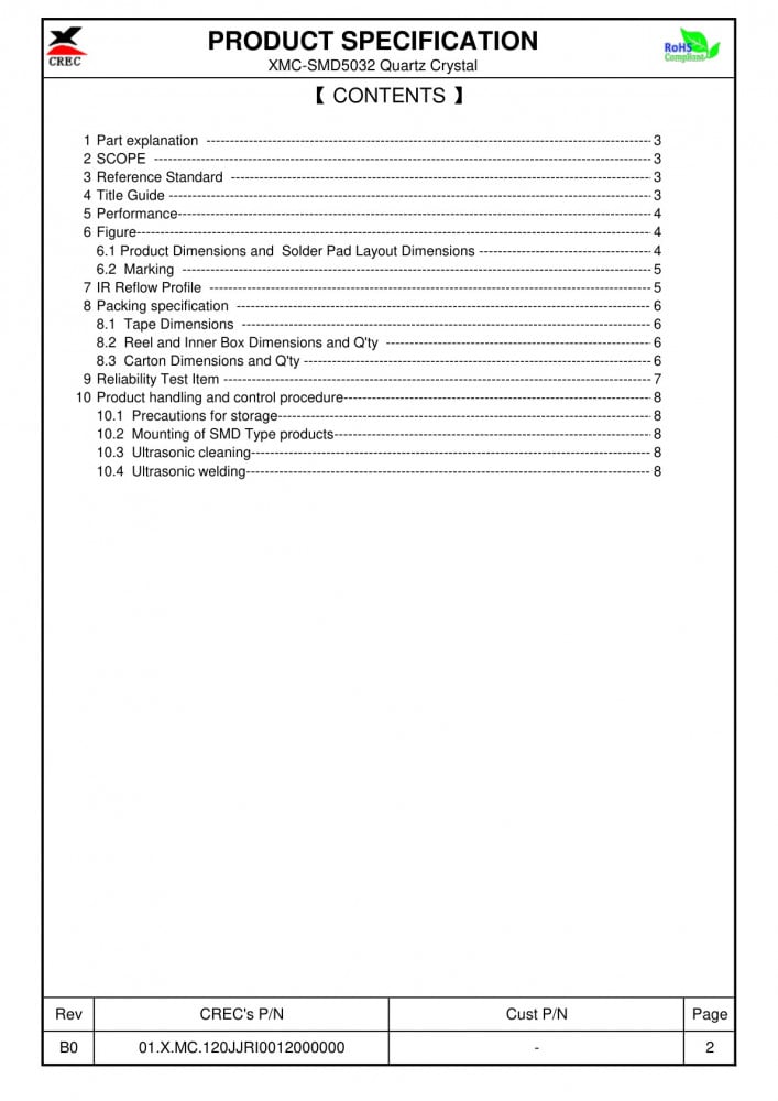 CREC XMC-SMD5032 specification page 3