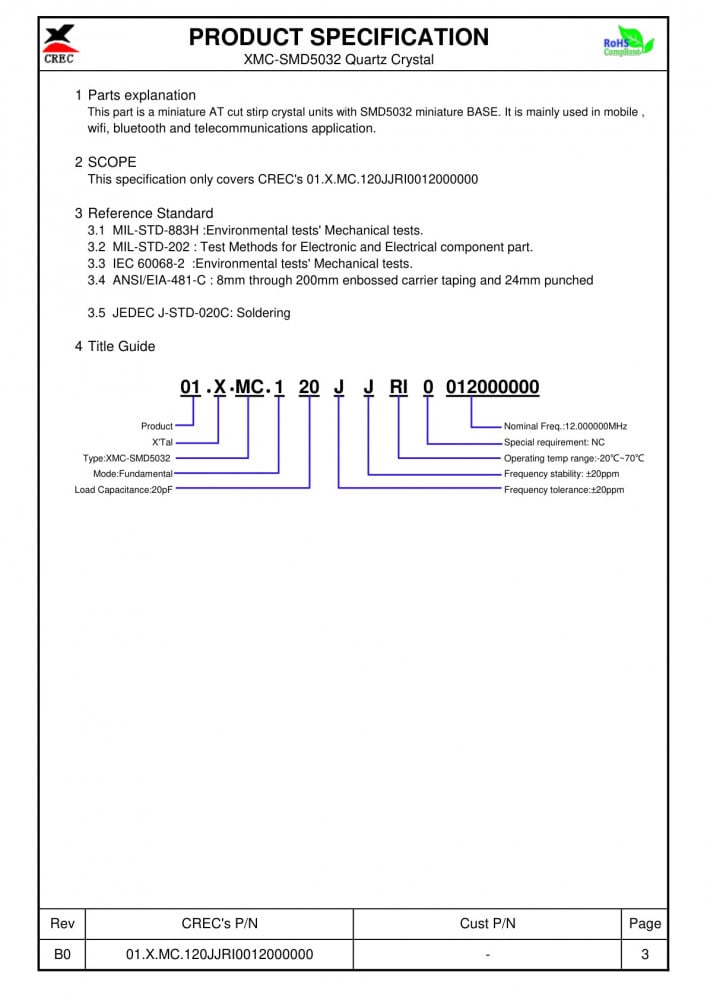 CREC XMC-SMD5032 specification page 4