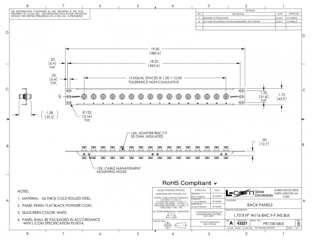 PR175B16BLK technical document preview
