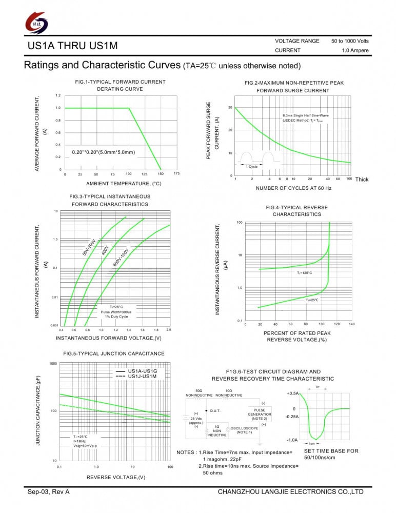 US1G datasheet page 2