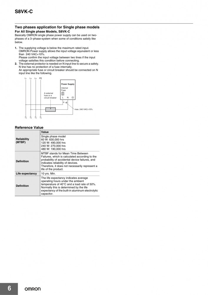 S8VK-C series documentation page 6