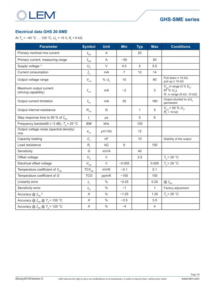 GHS 16-SME datasheet page 7