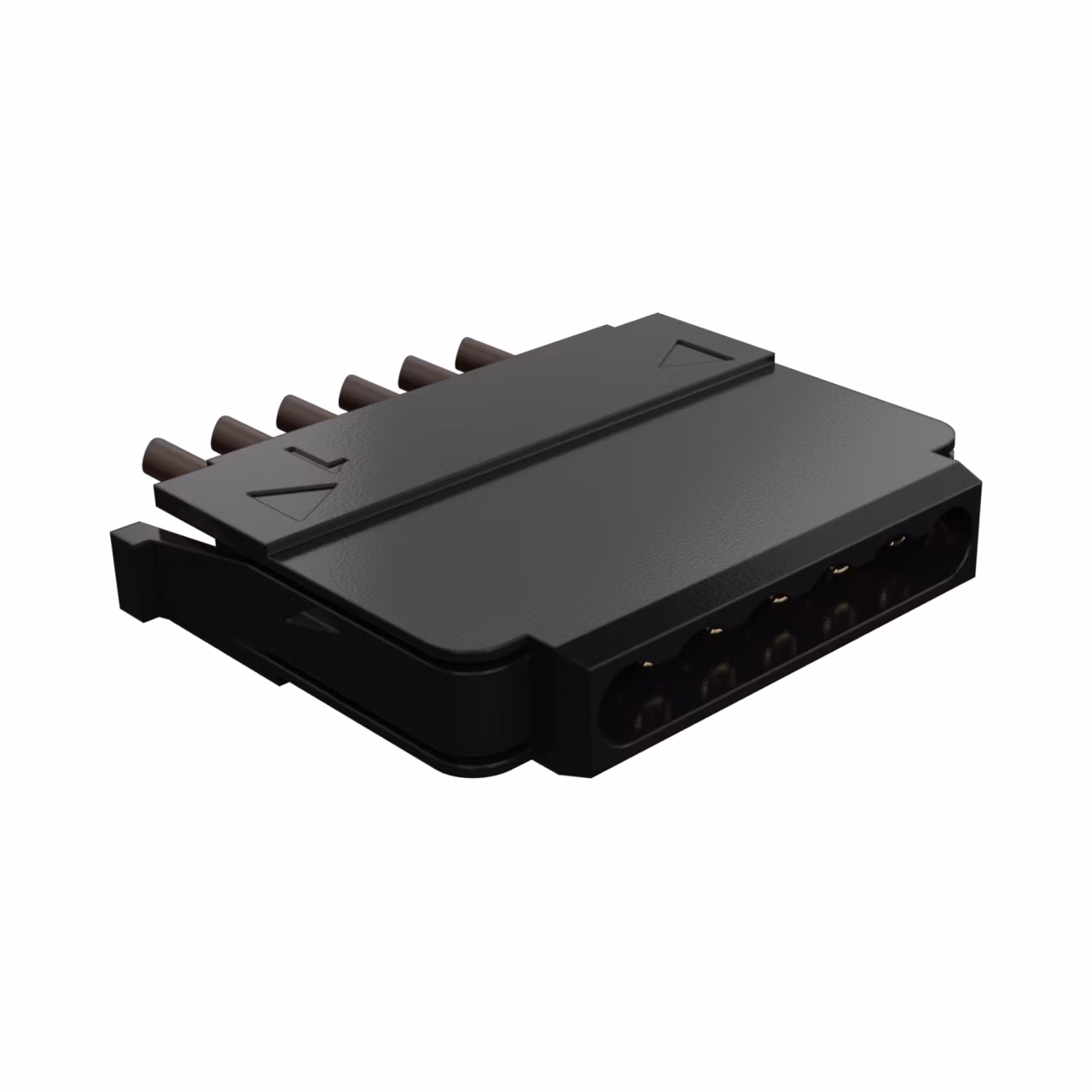 Gang of 6 MPRF Plug, Non-Magnetic, Straight, Crimp, RG178 Cable, with Side Latch, Tray, 50 Ohms for sale