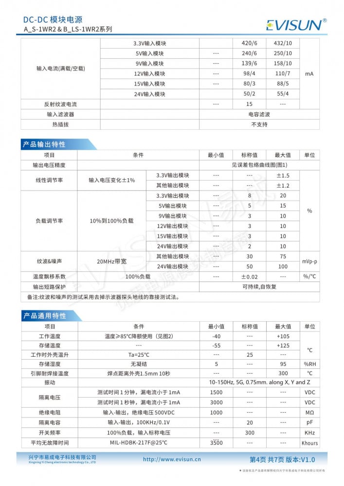 EVISUN B2403LS-1WR2 datasheet page 4