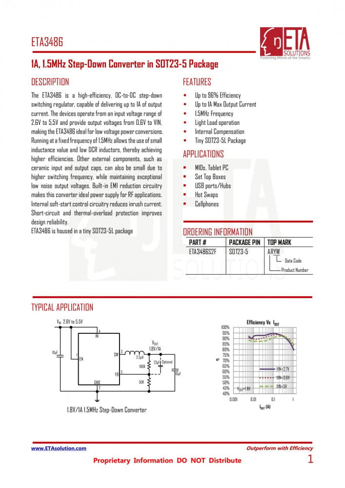 ETA3486S2F datasheet page 1