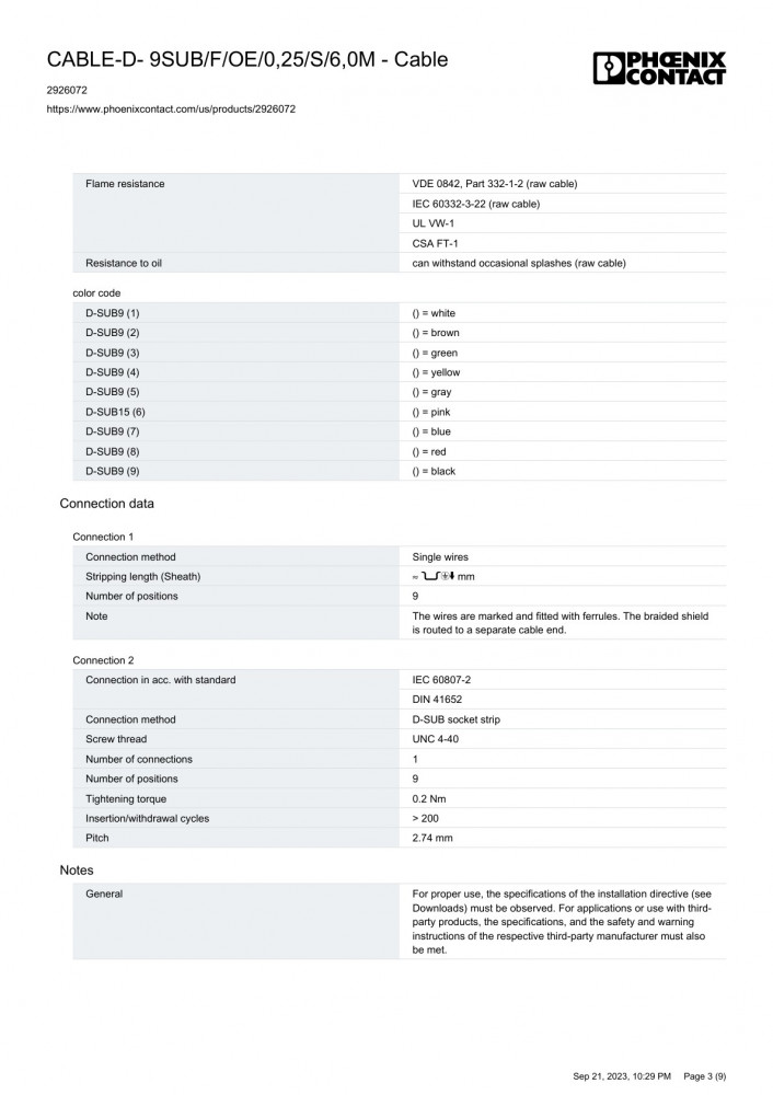 Phoenix Contact 2926072 technical document page 3