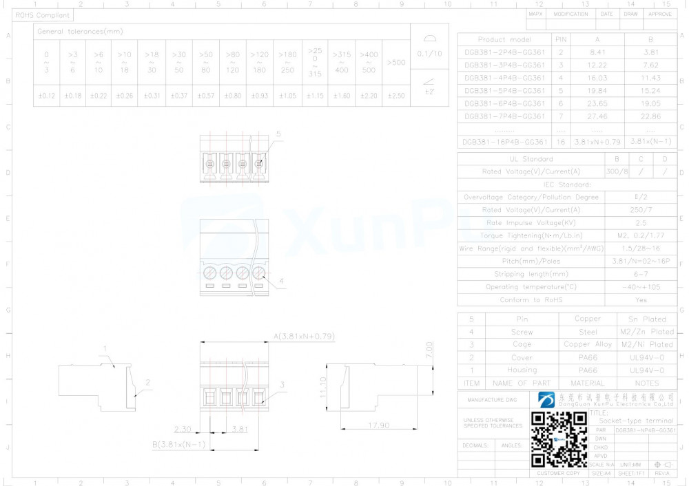 DGB381-12P4B-GG361 technical drawing preview