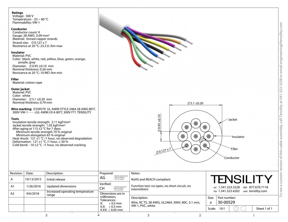 Tensility International 30-00529 cable drawing