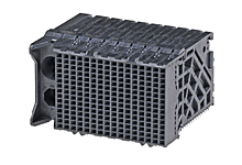 Impact 100 Ohm 5 Pair Right-Angle Daughtercard Receptacle, Left Guided, 16 Columns, 240 Circuits, Plated Through Hole Dimension 0.39mm, Lead-Free