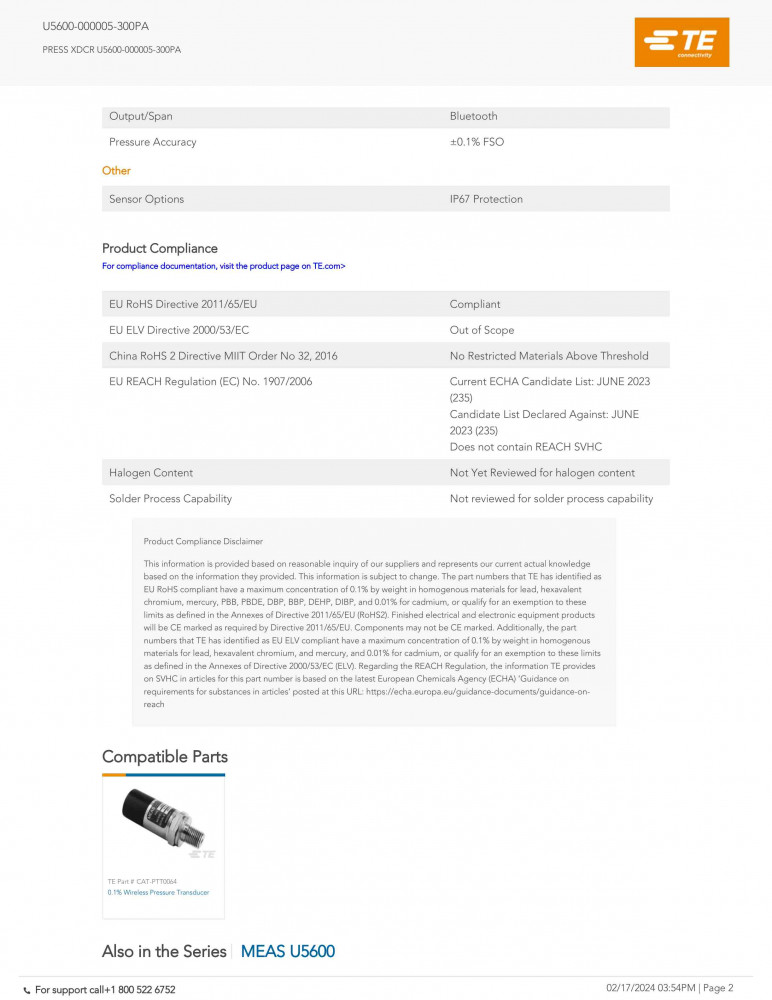 U5600 technical document page 2