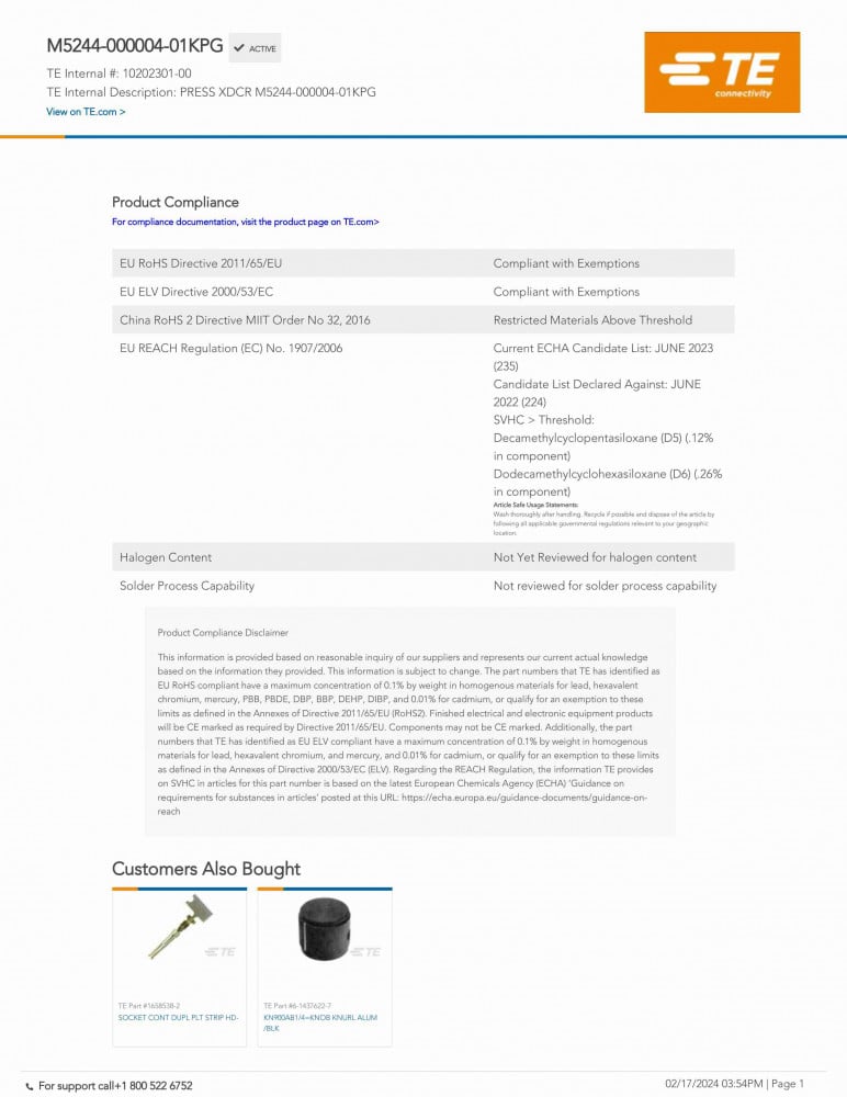 M5244-000004-01KPG technical document page 1