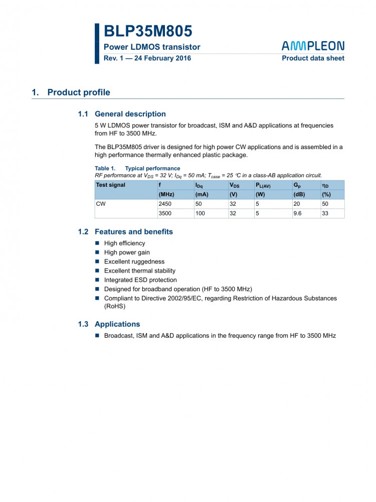 BLP35M805Z datasheet page 1