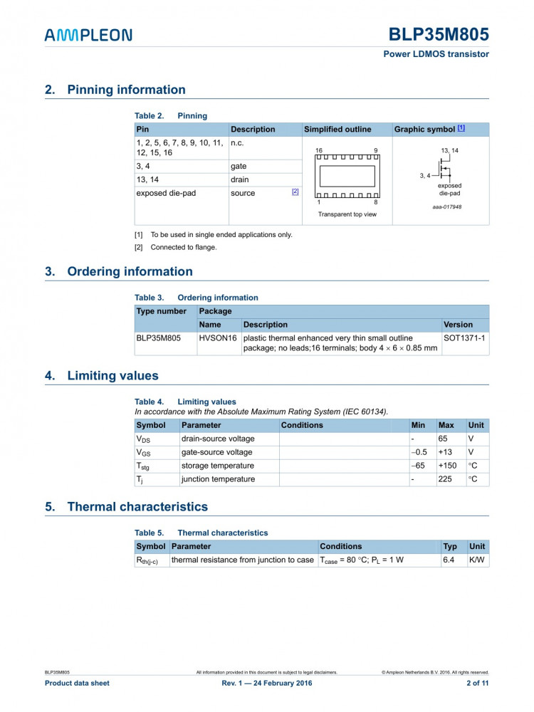 BLP35M805Z datasheet page 2