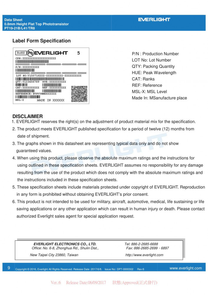 PT19-21B/L41/TR8 datasheet page 9