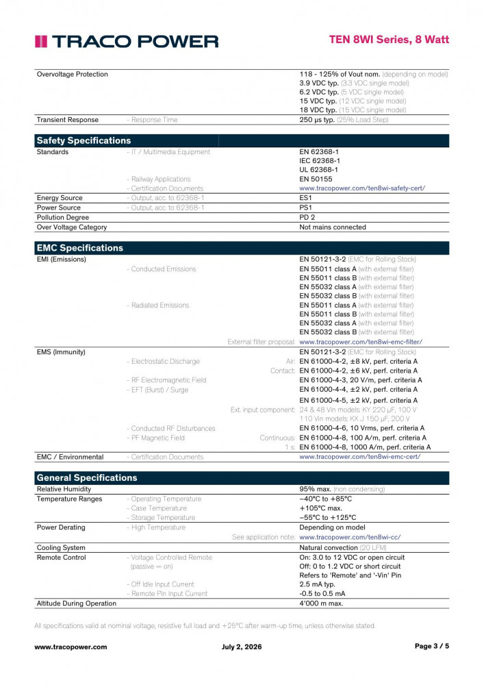 TEN 8WI technical document page 3