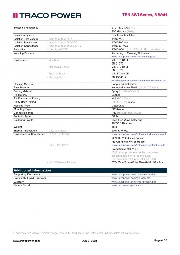 TEN 8WI technical document page 4