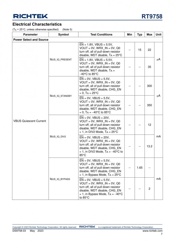 RT9758WSC datasheet page 7