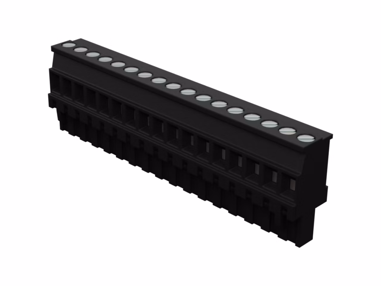 5.08mm Pitch Eurostyle Vertical Plug, with Standard Imprinting, Front Wire Entry, Black, 17 Circuits for sale